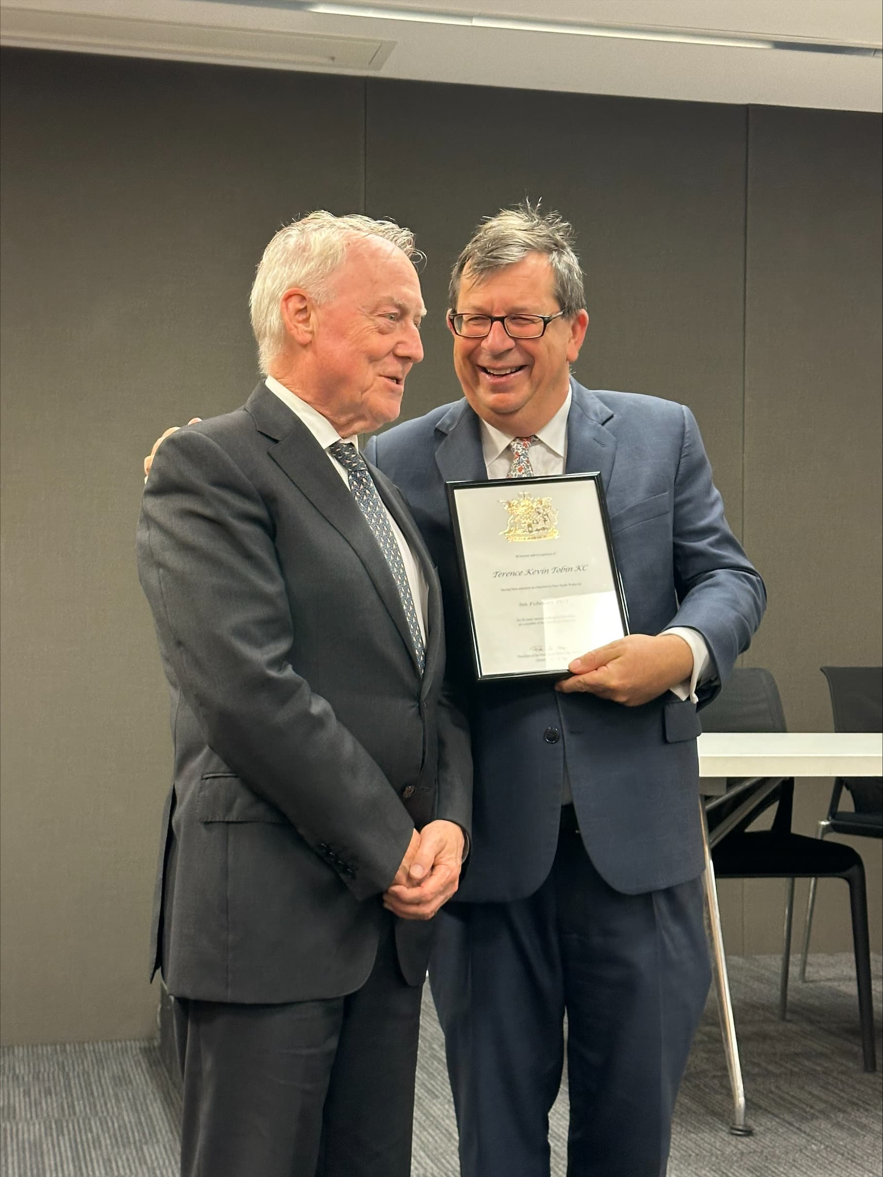 The NSW Bar Association Celebrates 50 Years at the Bar with Mr Terence ...